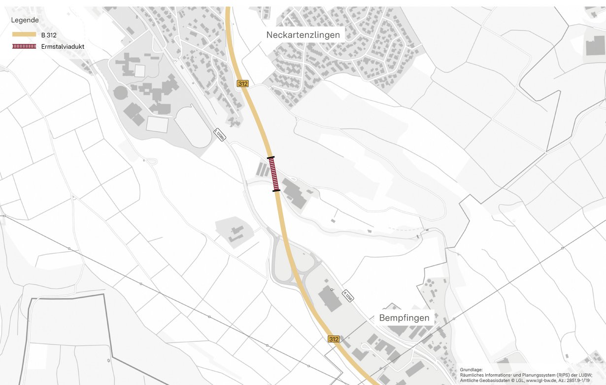 B 312 Instandsetzung UF Zufahrtstraße bei Aich | Regierungspräsidium ...